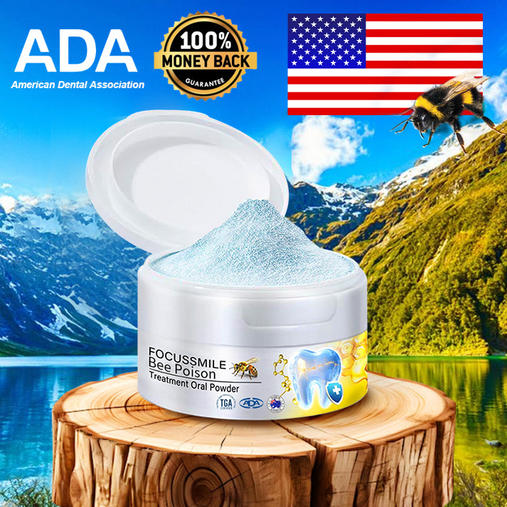 🦷🎖️DIYSTAR™ Focussmile Bee Poison Treatment Oral Powder (👩‍⚕️ADA Recom ...